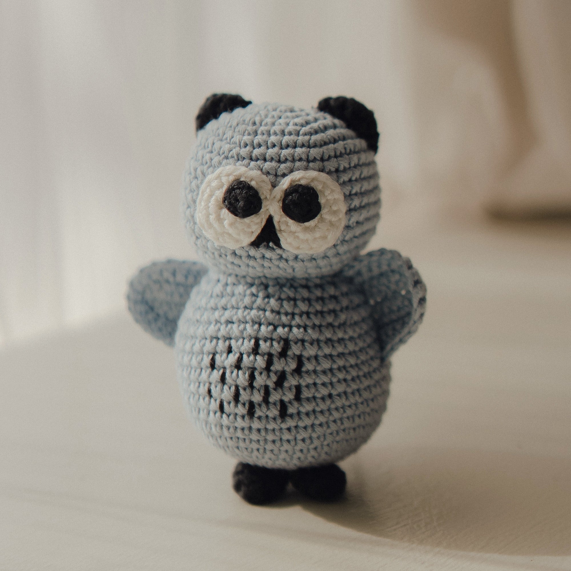 Simon the Scowl Owl - *Chonky* Bitsy Crochet Stuffed Animal – Bitsy Zoo