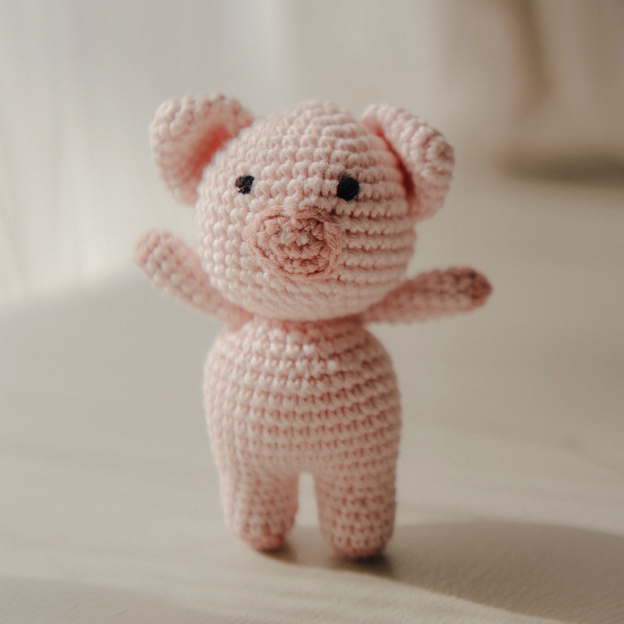 Wyatt the Wiggly Piggly - *Chonky* Bitsy Crochet Stuffed Animal – Bitsy Zoo